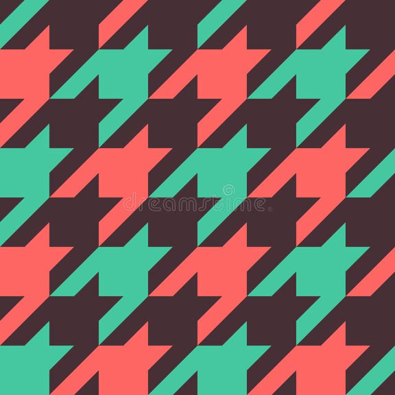Seamless Houndstooth Texture. Pink and Teal Checkered Pattern Stock ...