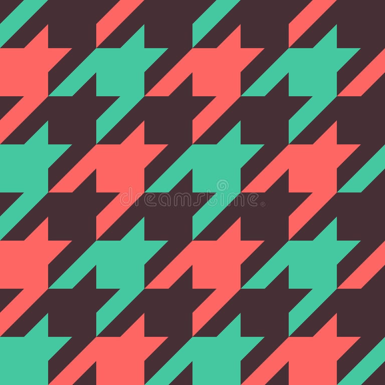 Seamless Houndstooth Texture. Pink and Teal Checkered Pattern Stock ...