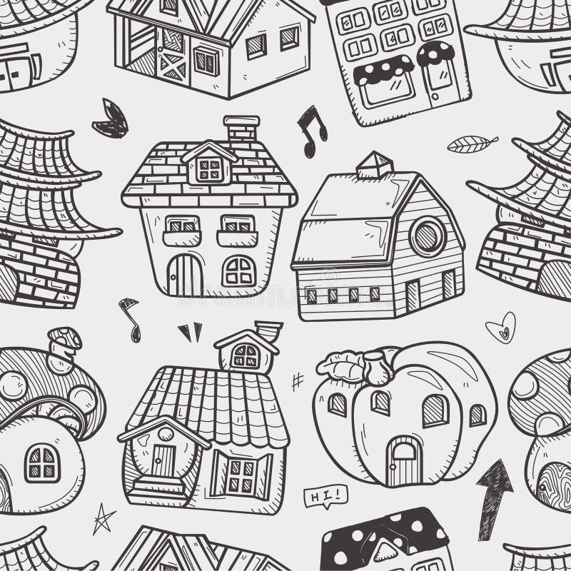 Seamless house pattern stock vector. Illustration of concept - 17261003