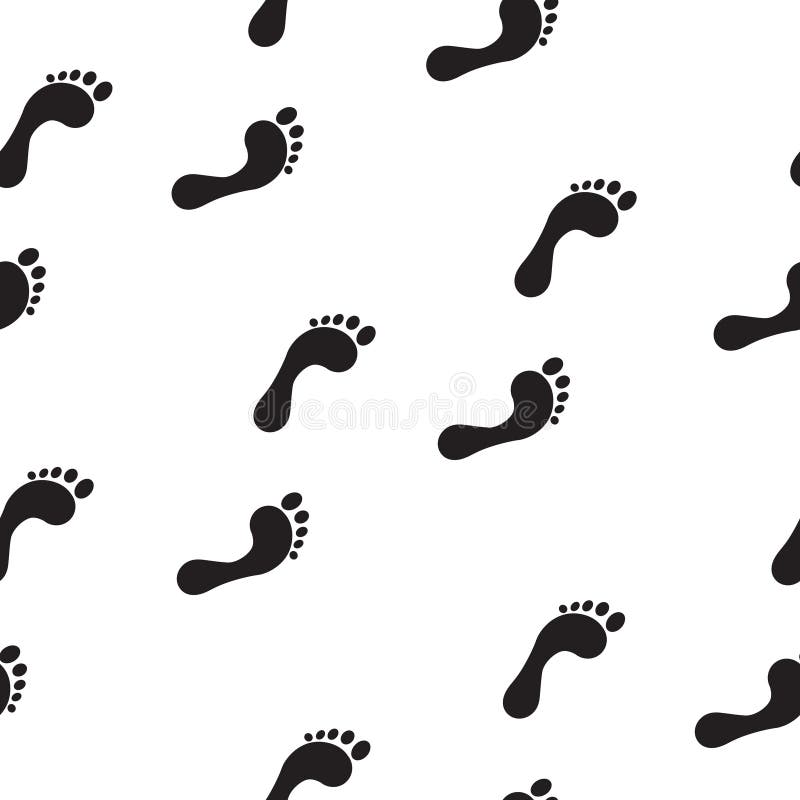 Seamless human footprints stock vector. Illustration of naked - 8929545