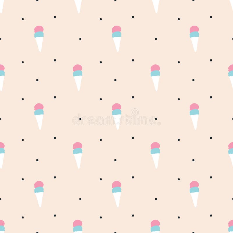 Seamless ice cream pattern stock illustration. Illustration of pattern ...