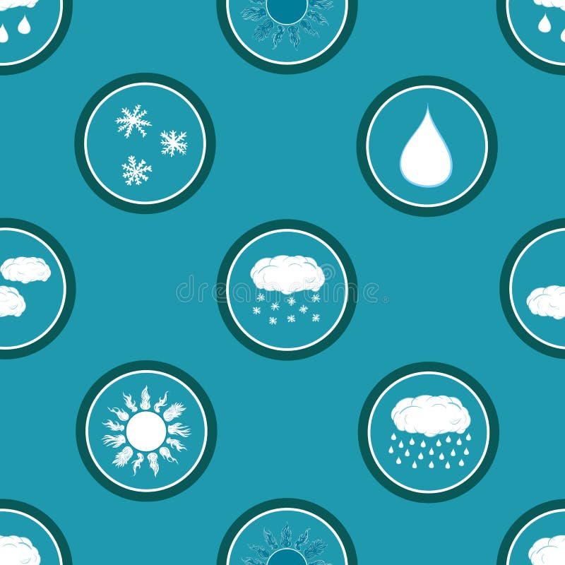 Seamless icons of weather stock vector. Illustration of creatively ...