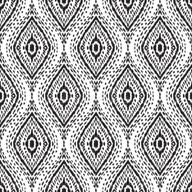 Seamless ikat pattern. stock vector. Illustration of magenta - 94533477