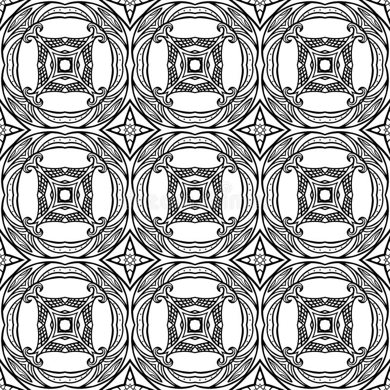 Seamless pattern stock vector. Illustration of drawn - 111626378
