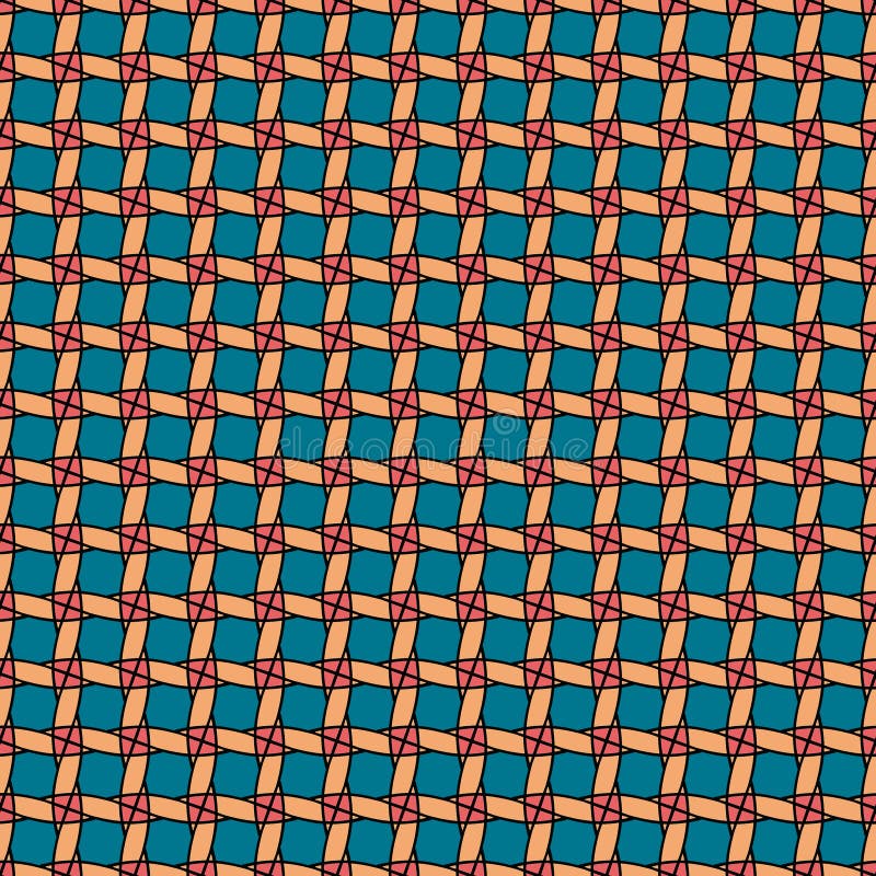 Seamless Illustrated Abstract Background of Blue Net Pattern Stock ...