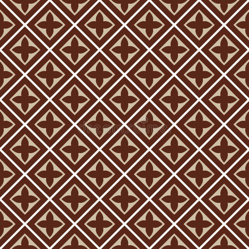 Seamless Illustration, Brown, Beige Tile Pattern Stock Vector ...