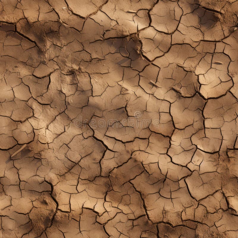 A Seamless Pattern of Dry Patch of Soil. Stock Illustration ...