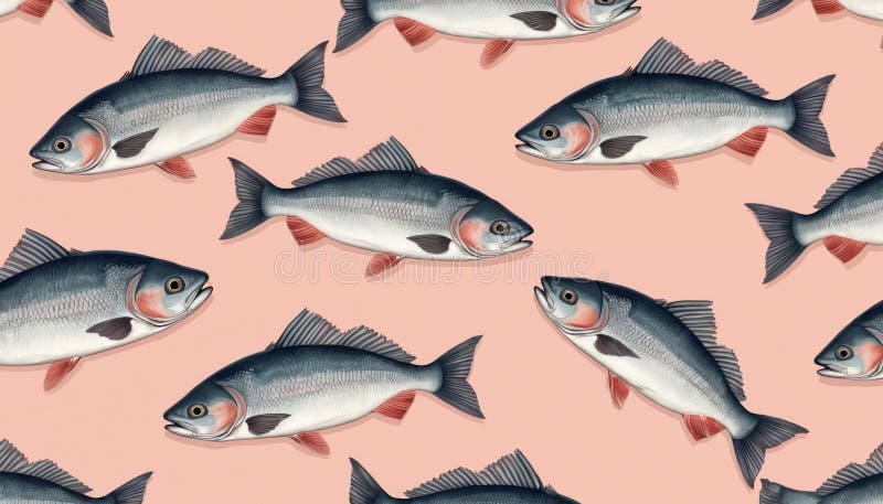 Seamless Fish Drawings Pattern Stock Illustrations – 392 Seamless Fish Drawings Pattern Stock ...