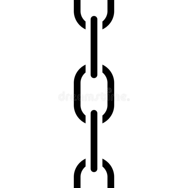 Black Chain. Chain Links Isolated on White Background. Stock Vector ...