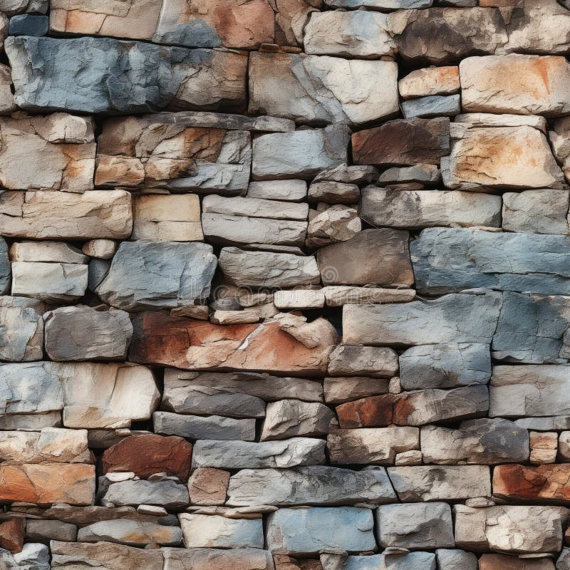 A Seamless Rough Cladding Stone Wall Stock Illustration - Illustration ...