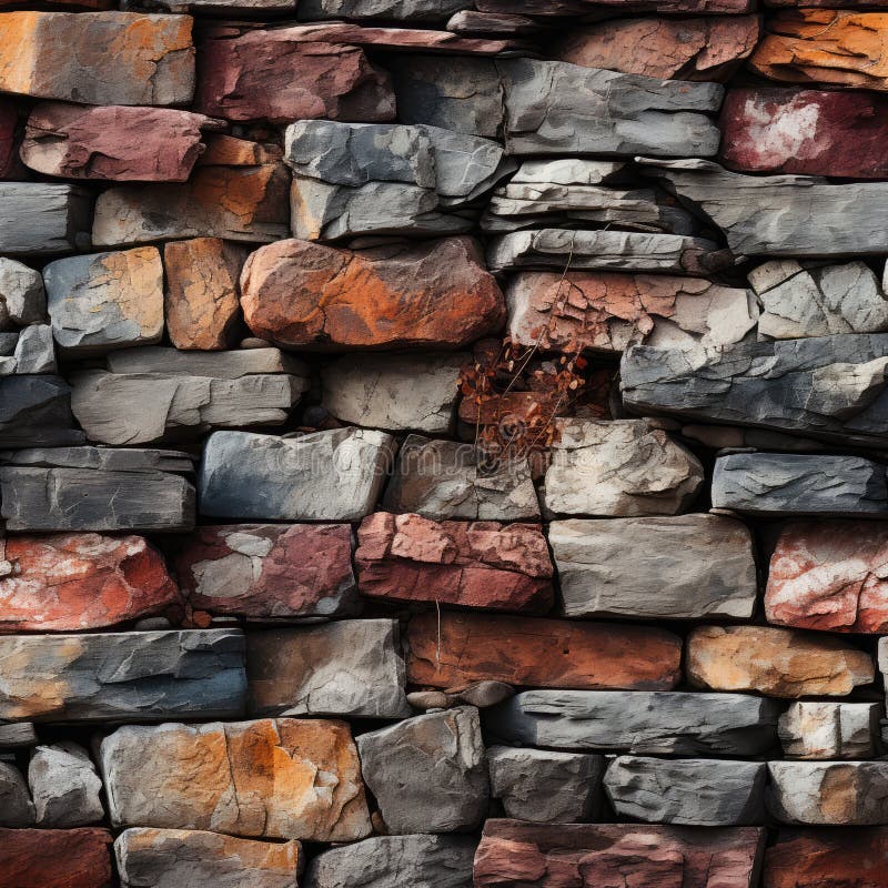 A Seamless Rough Cladding Stone Wall Stock Illustration - Illustration ...