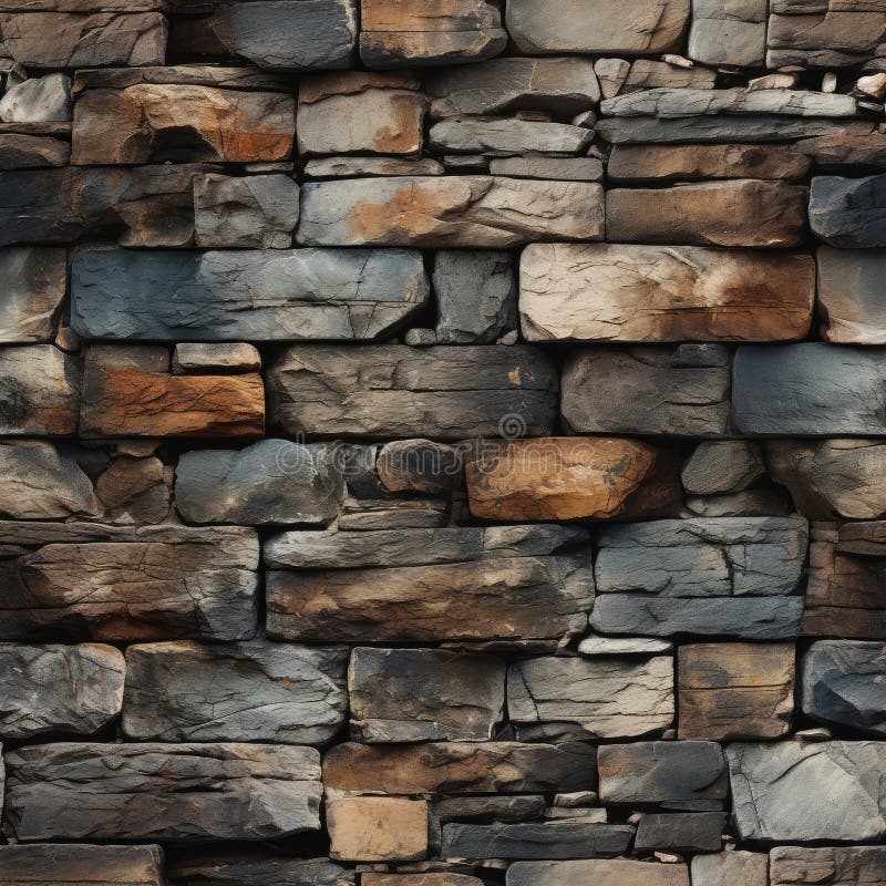 A Seamless Rough Cladding Stone Wall Stock Illustration - Illustration ...