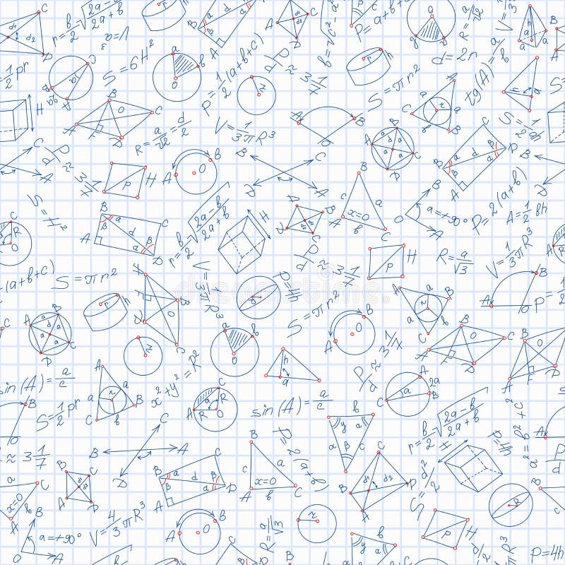 Seamless Illustration on the Study of Geometry in High School, Hand ...