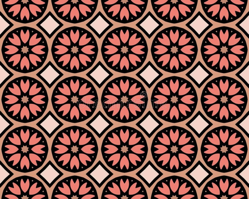 Seamless Illustration of Tile Pattern for Background or Wallpaper Stock ...