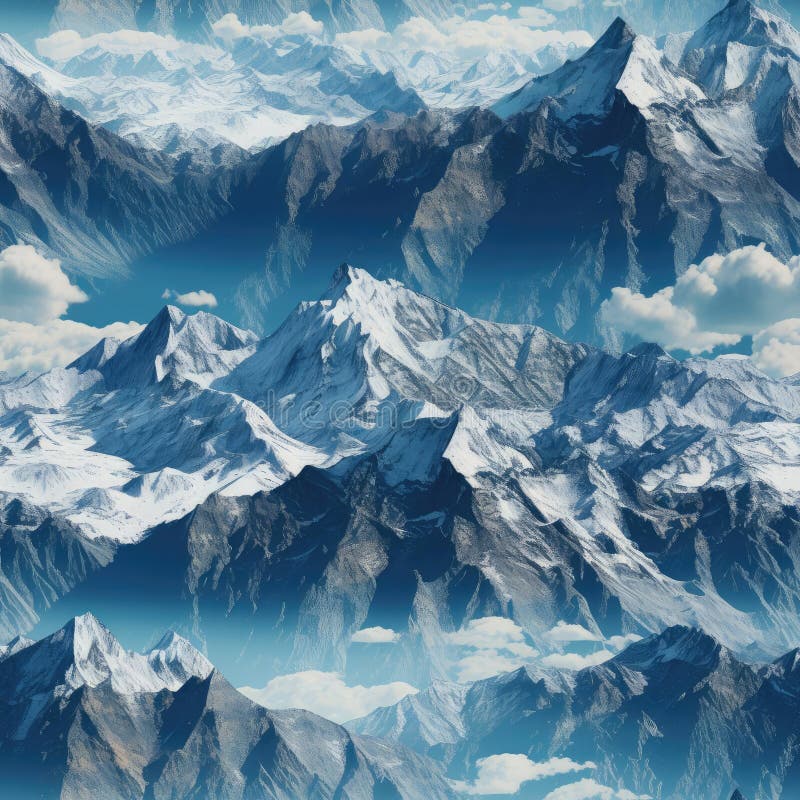 Seamless, Top View of Mountain Ranges Stock Image - Image of outdoor ...