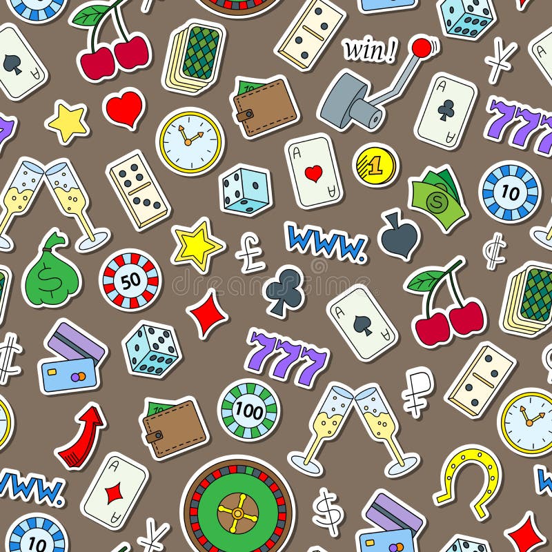 Slot Machine Icons Pattern Stock Illustrations – 103 Slot Machine Icons ...