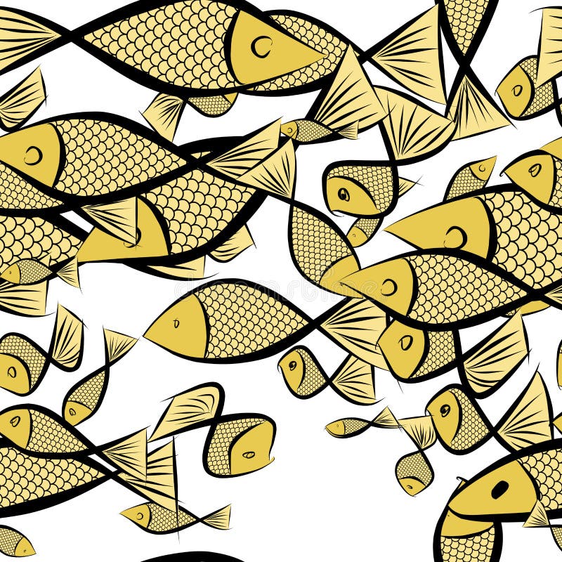 Seamless Illustrations of Fish. Pattern, Surface, Shape & Abstract ...