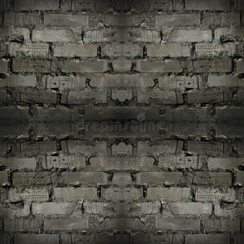 Seamless Image of an Old Wall Made of Dark Gray, Worn Brick. Dark ...