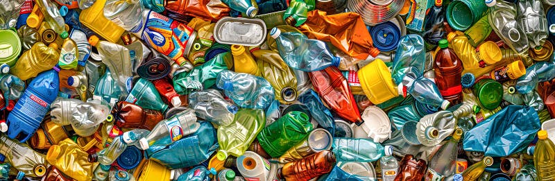 Seamless Image of Recycling with Different Materials Stock Image ...