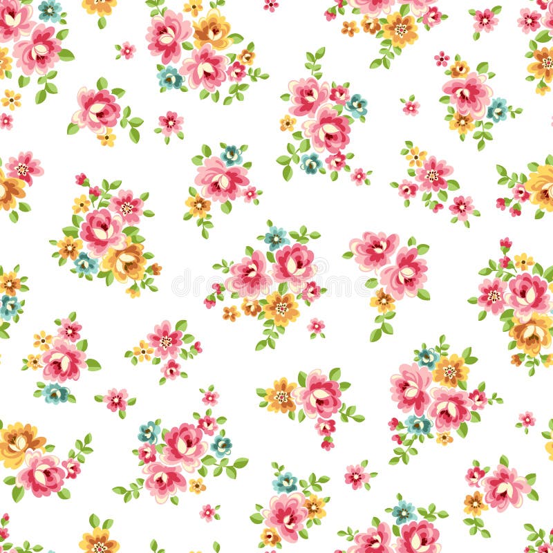Seamless and Impressive Cute Floral Pattern, Stock Vector ...