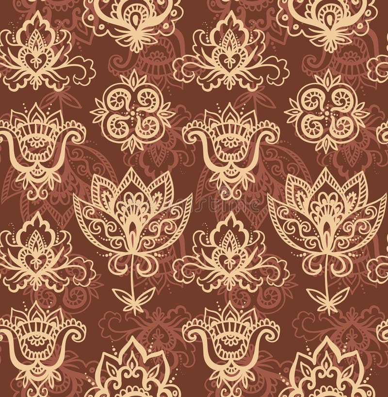 Seamless Indian Pattern Based on Traditional Asian Elements Paisley ...