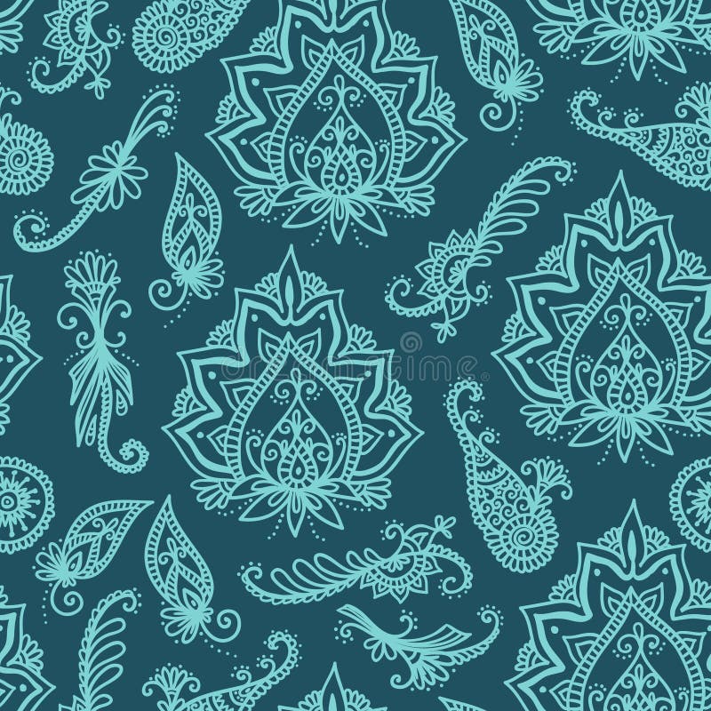 Seamless Indian Pattern Based on Traditional Asian Elements Paisley ...