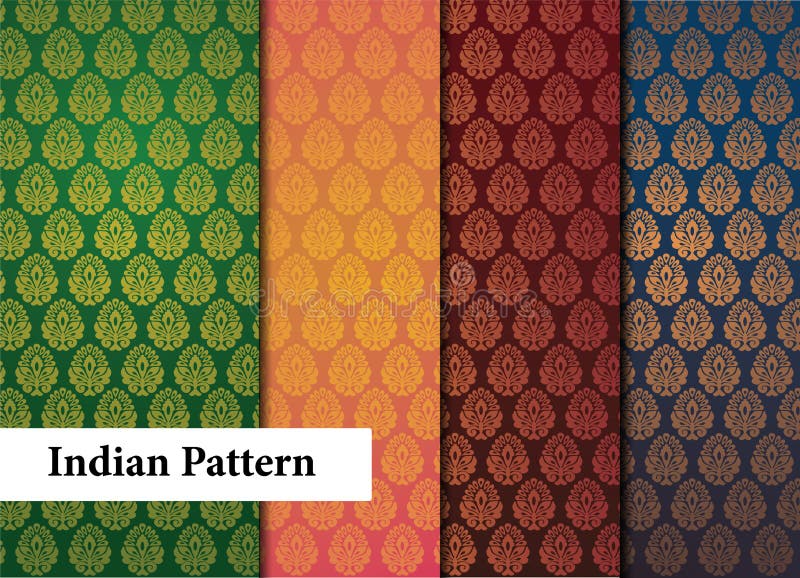 Seamless Indian Patterns stock vector. Illustration of henna - 23586094
