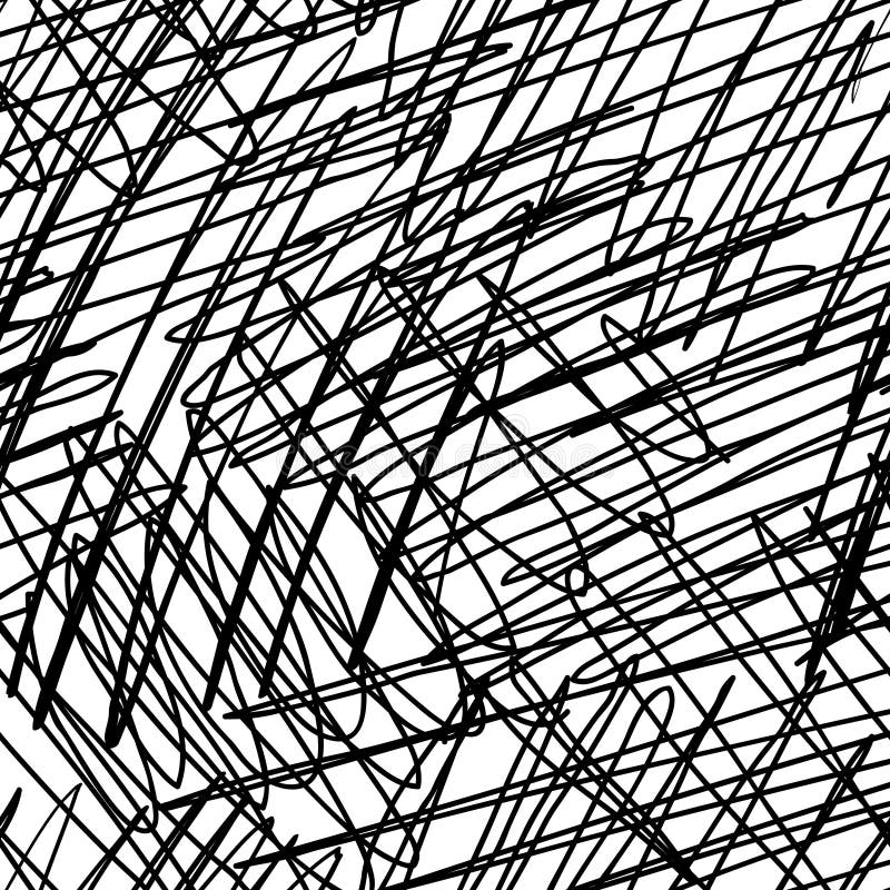 Seamless Ink Hand Drawn Scribble Texture Stock Vector - Illustration of ...