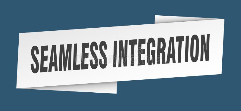 Seamless Integration Banner Template. Seamless Integration Ribbon Label ...