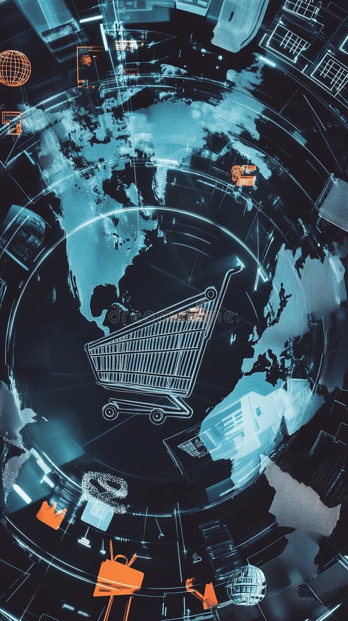 A Seamless Integration of Digital Wallets into Global Commerce Ecosystems. Stock Illustration ...