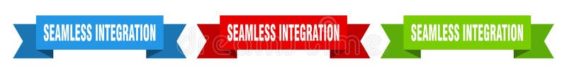 Seamless Integration Ribbon. Seamless Integration Isolated Paper Sign ...