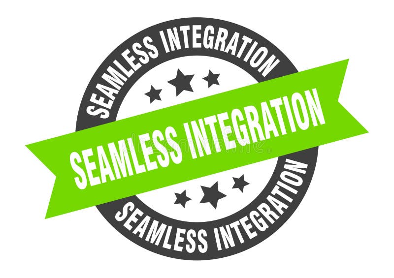 Seamless Integration Sign. Seamless Integration Round Ribbon Sticker ...