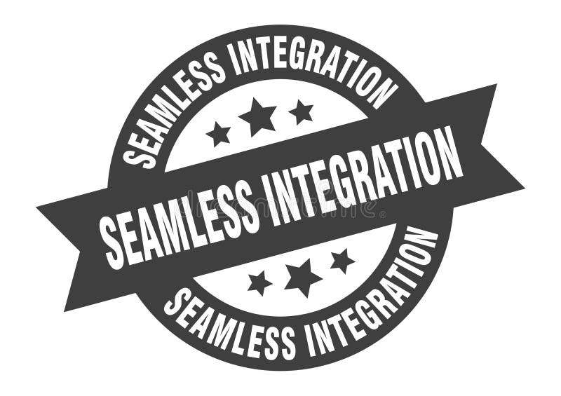 Seamless Integration Sign. Seamless Integration Round Ribbon Sticker ...