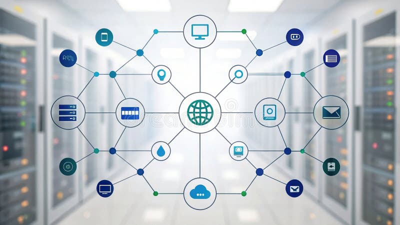 Seamless Integration of Various Systems Visualized in Data Center Stock ...