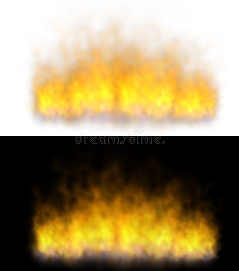 Seamless Fire Video Animation Burning Flames on a Dark Black Background ...