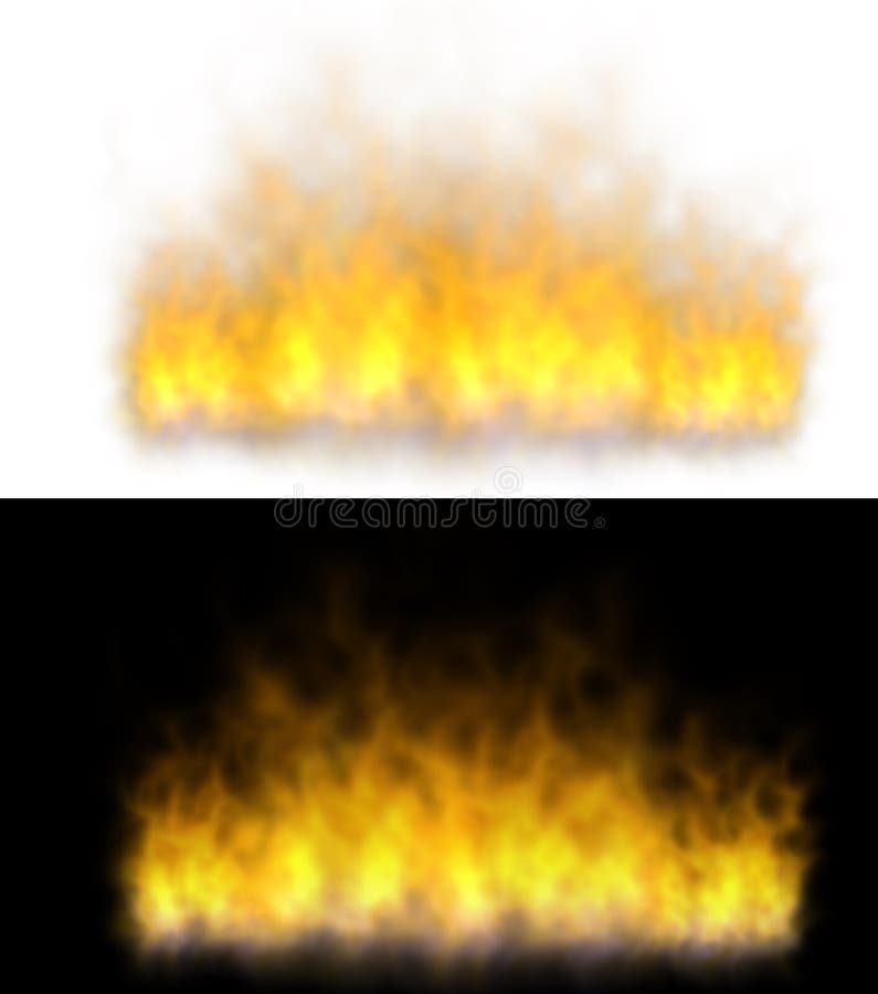 Seamless Fire Video Animation Burning Flames on a Dark Black Background ...