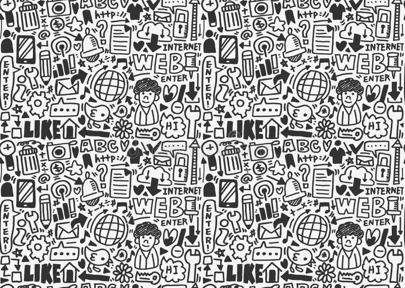 Seamless Internet Network Pattern Stock Vector - Illustration of ...