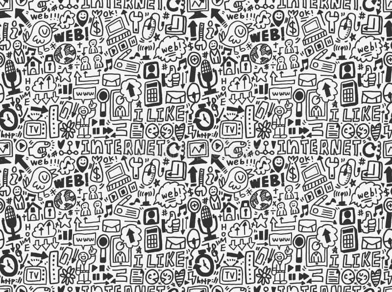 Seamless Internet Network Pattern Stock Vector - Illustration of ...