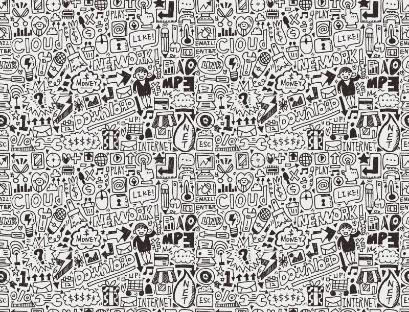 Seamless Internet Network Pattern Stock Vector - Illustration of ...