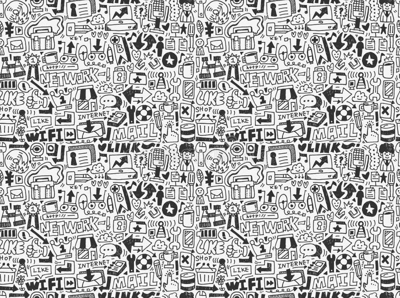 Seamless Internet Network Pattern Stock Vector - Illustration of ...