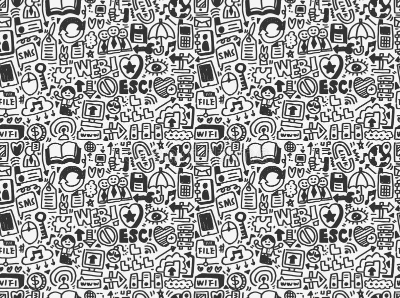 Seamless Internet Network Pattern Stock Vector - Illustration of ...