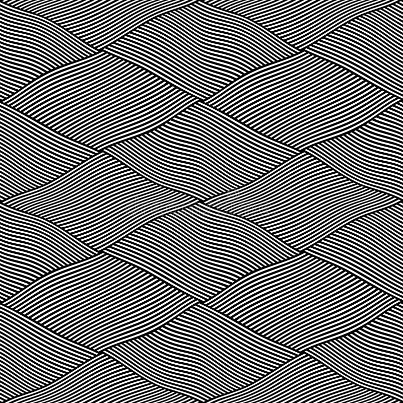 Interweaving Lines of Endless Seamless Pattern Stock Illustration ...
