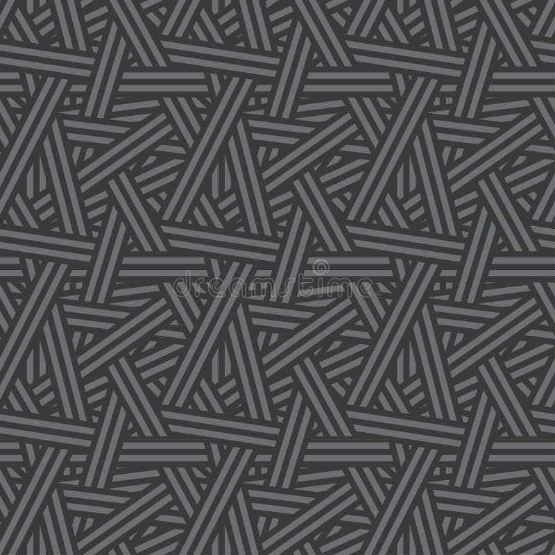 Interweaving Lines of Endless Seamless Pattern Stock Illustration ...