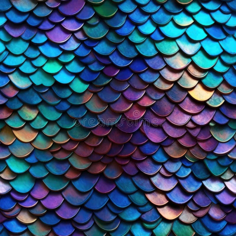 Seamless Iridescent Dragon Leather Texture Design. Generative Ai Stock ...