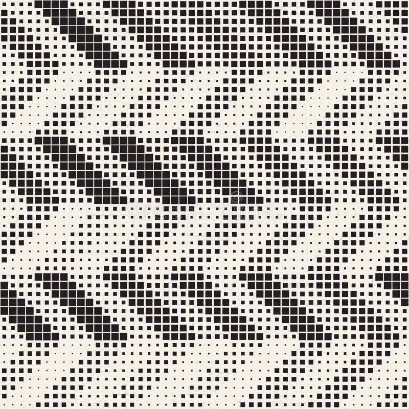 Seamless Irregular Geometric Pattern. Abstract Black and White Halftone ...
