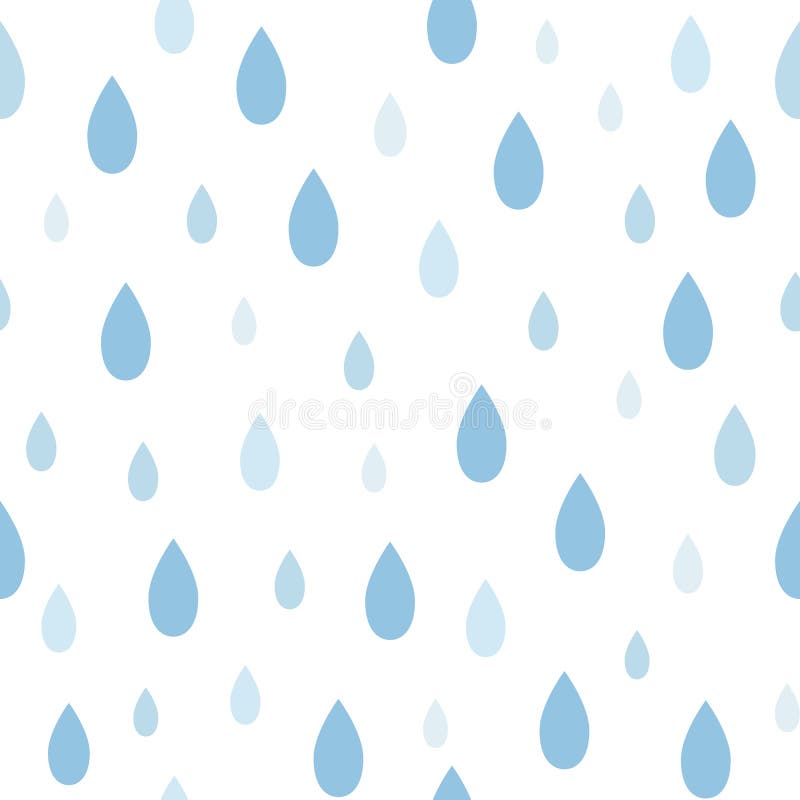 Seamless Irregular Raindrops Pattern on White Background for Decor and ...