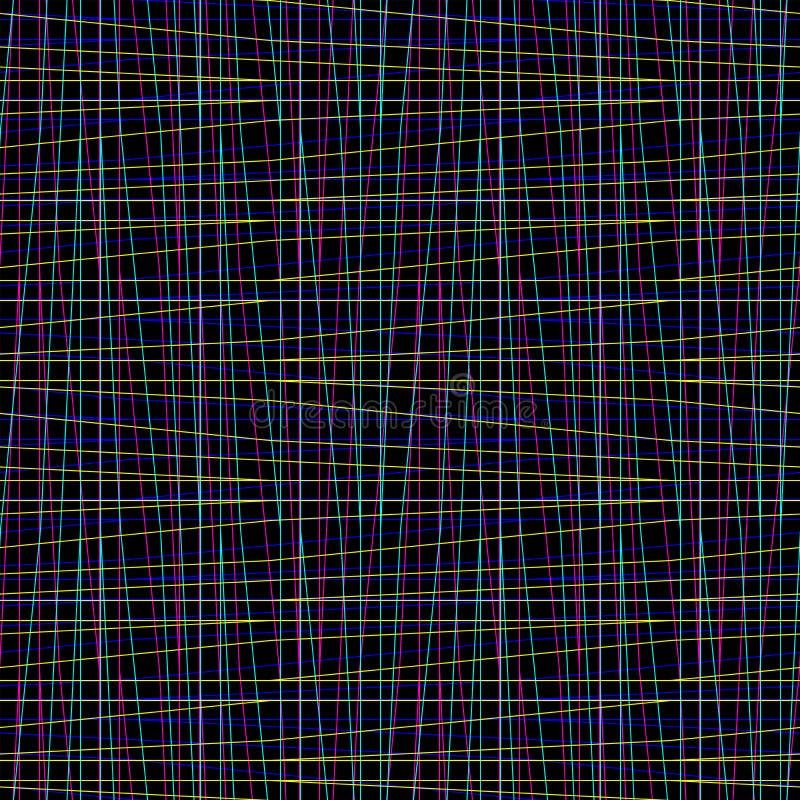 Seamless Irregular Thread Grid Pattern. Stock Vector - Illustration of ...