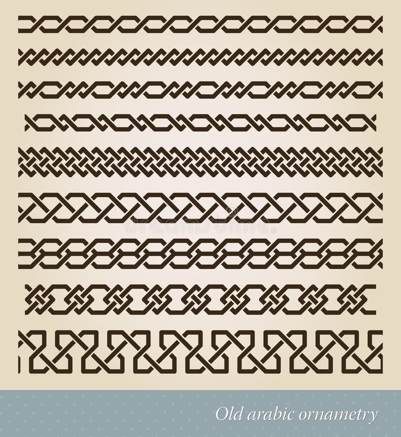 Seamless Islamic border stock illustration. Illustration of silhouette ...