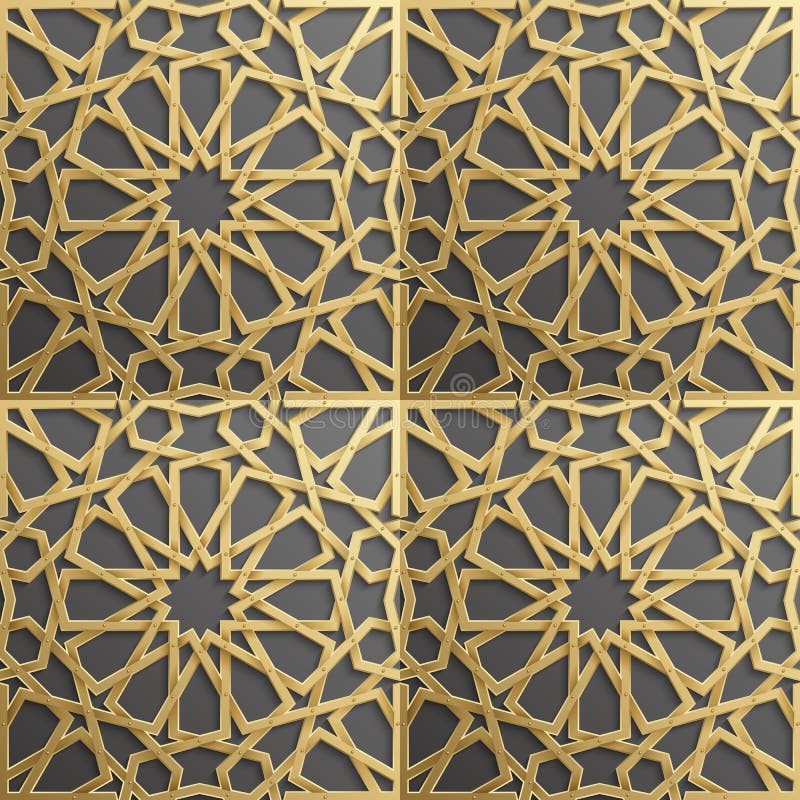 Seamless Islamic Pattern 3d . Traditional Arabic Design Element. Stock ...