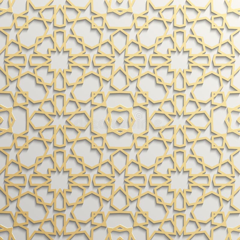 Seamless Islamic Pattern 3d . Traditional Arabic Design Element. Stock ...